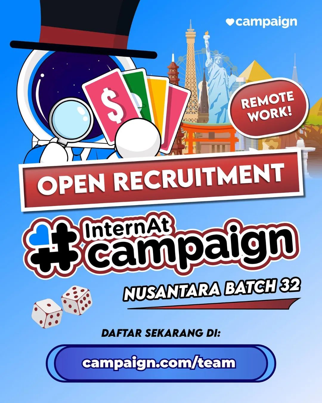 Campaign Buka Banyak Posisi Magang untuk Banyak Jurusan!