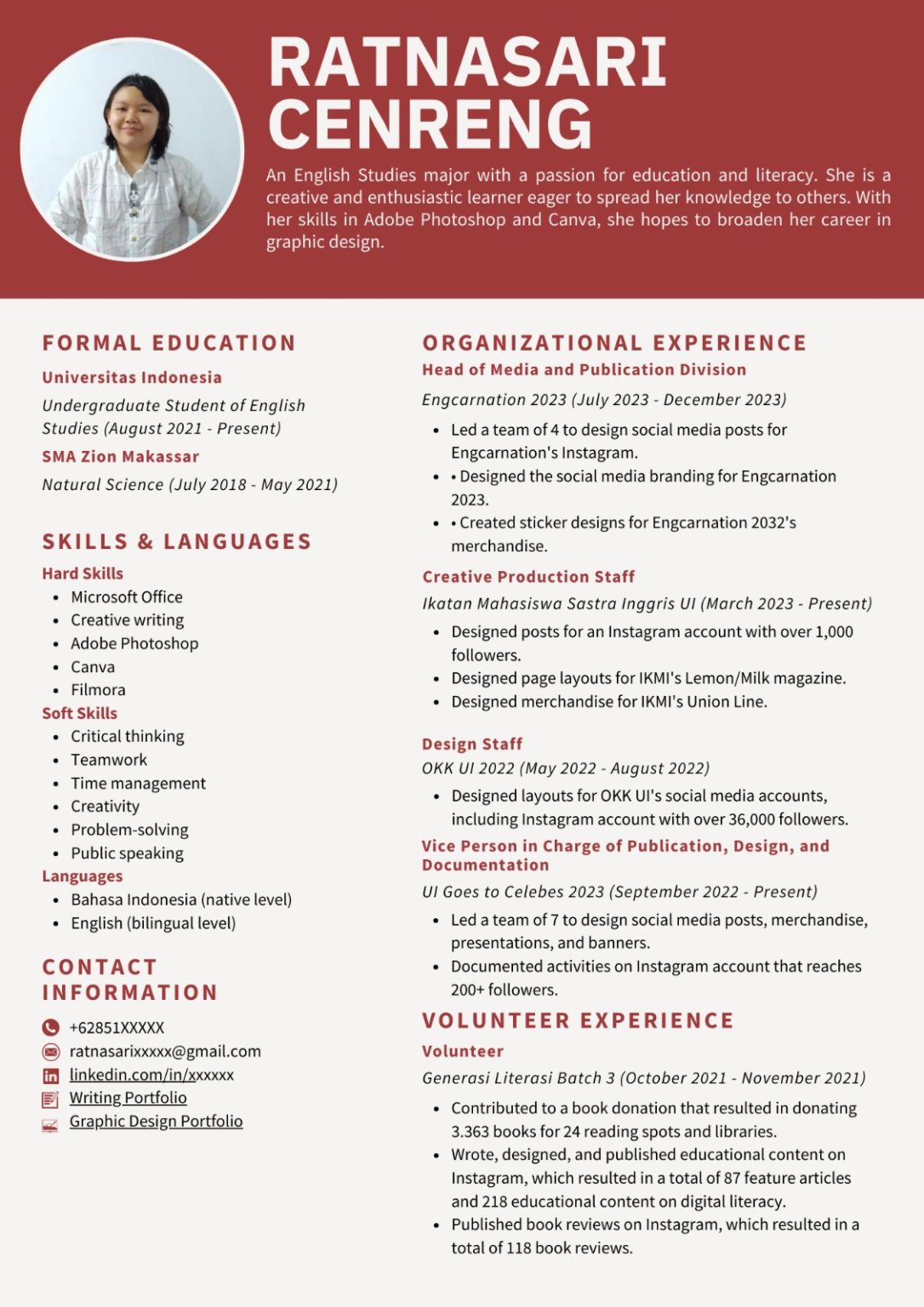 Contoh CV Tanpa Pengalaman Kerja dan Cara Menulisnya
